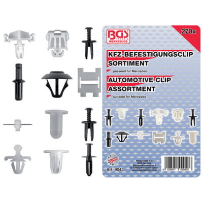 assortimento 270pz clip per automotive - codice bgs9043 FBGS9043 BGS ...