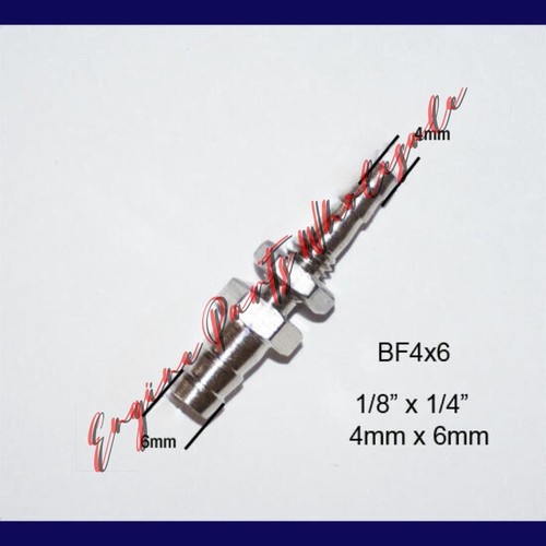 1/8" x 1/4" in 4mm to 6mm Reducer Bulkhead Connector Fitting Hose Barb ...