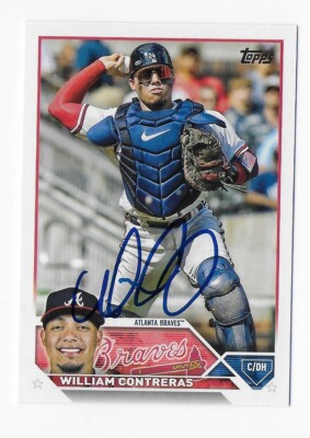 2023 TOPPS #68 WILLIAM CONTRERAS BRAVES BREWERS AUTOGRAPHED SIGNED ...