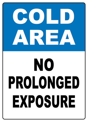 COLD AREA NO PROLONGED EXPOSURE| Laminated Vinyl Decal Sticker Label | eBay