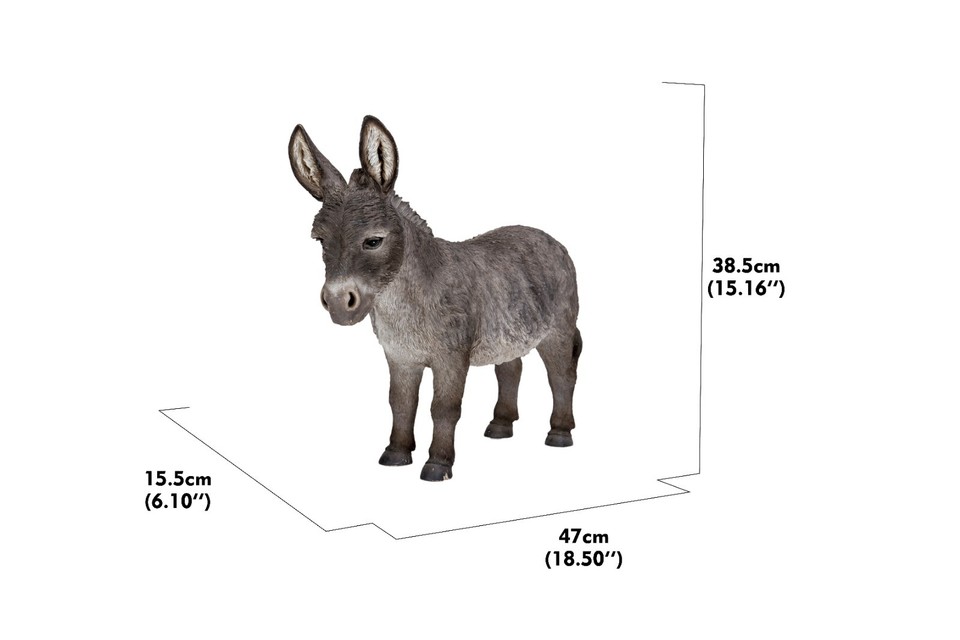 Standing Donkey Resin Sculpture Garden Statue Home Decor Farm Animal ...