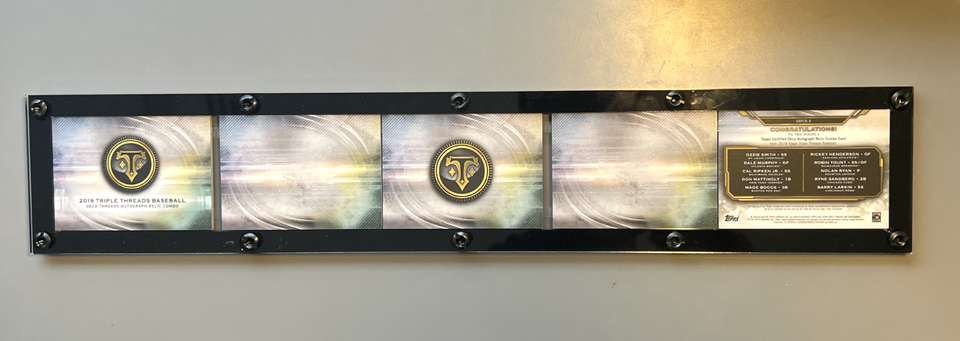 2019 TRIPLE THREADS DECA AUTO PATCH AUTO RICKEY HENDERSON RYAN RIPKEN ...