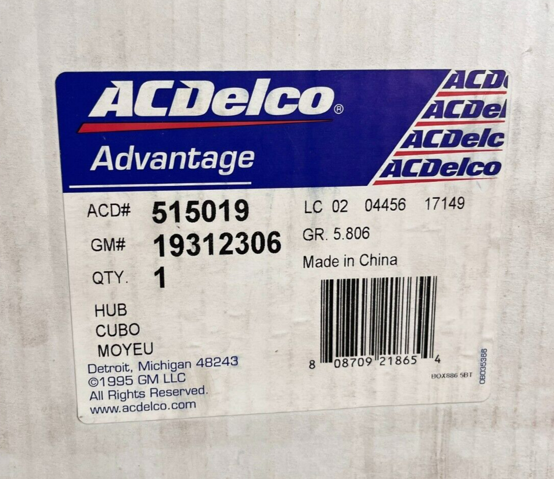 Wheel+Bearing+and+Hub+Assembly+Front+ACDelco+515019 for sale online | eBay