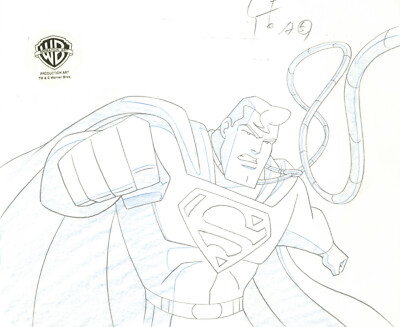 Superman Animated Series- Original Production Drawing- Superman ...