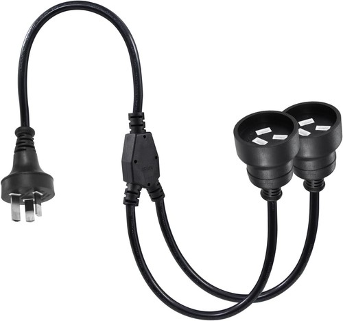 2 Ways Splitter Outlets Extension Lead Cord 30CM Short 13A 250V Au 3 ...