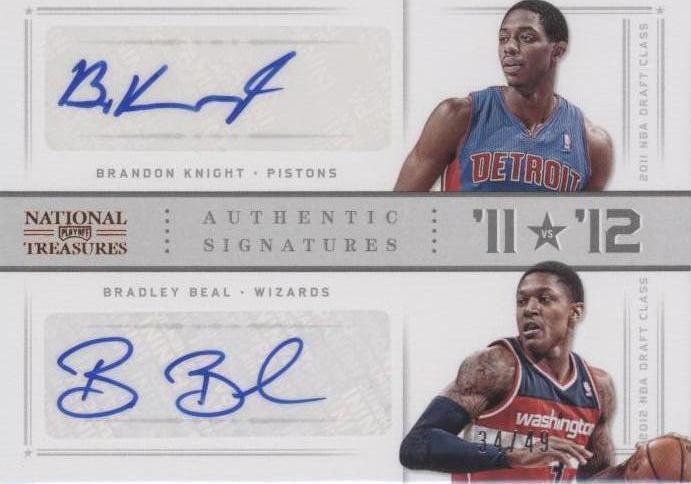 2012-13 Panini National Treasures - '11 Vs '12 Signatures Bradley Beal ...