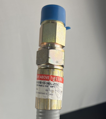 Chicago Fittings XR-10B-12-36-L-ZDC X-Riser Gas Line Hose 1/2" CTS x 3/ ...