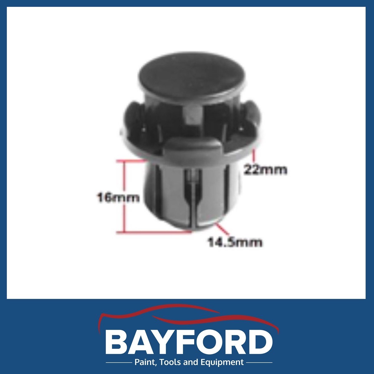 BUMPER RETAINER EX LARGE UNIVERSAL PACK OF 20 FLAT HEAD PLASTIC CLIPS ...