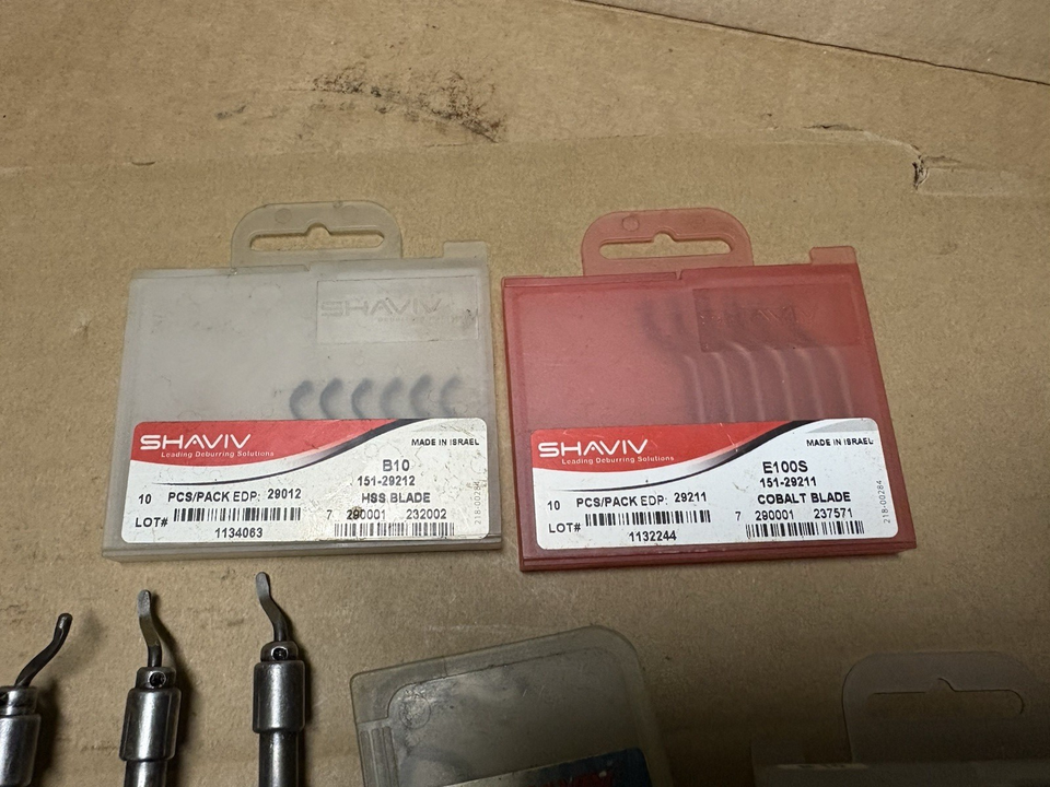 Lot of 3 Shaviv Vargus Deburring Tools and 30 Blades | eBay