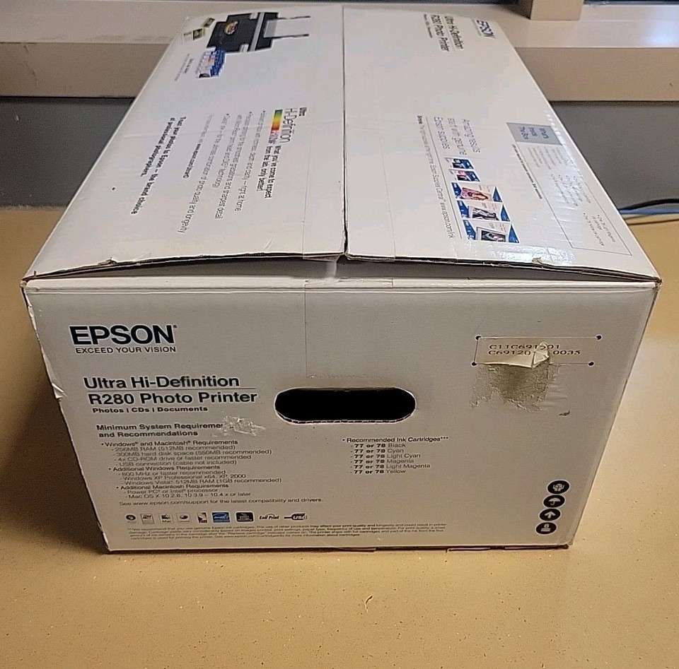 Epson Stylus Photo R280 Ultra Hi-Definition Color Inkjet Printer New ...
