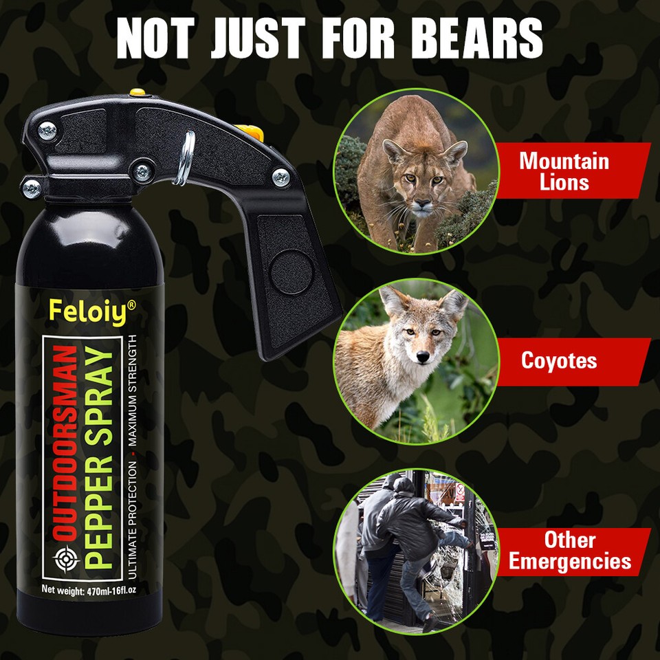 Feloiy Bear Spray 16oz Powerful Stream Strongest Legal Formula US | eBay