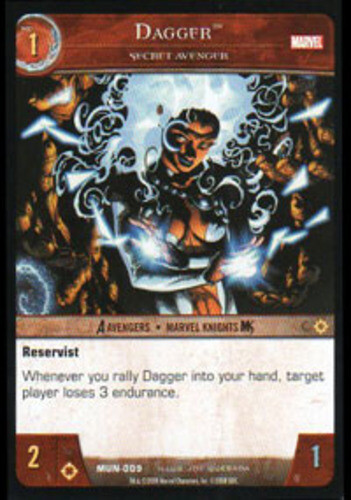 VS System: Dagger, Secret Avenger [Played] Marvel Universe TCG CCG ...