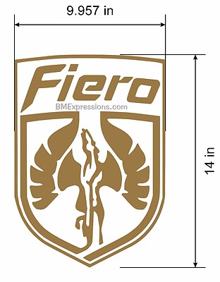 Pontiac Fiero Pegasus 14" Emblem Vinyl Decal Your Color Choice Sticker ...