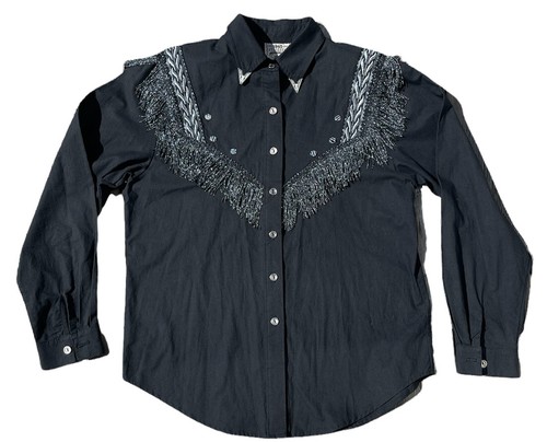 Vintage 1849 Authentic Ranchwear Shirt Fringe Western Rodeo Show Black ...