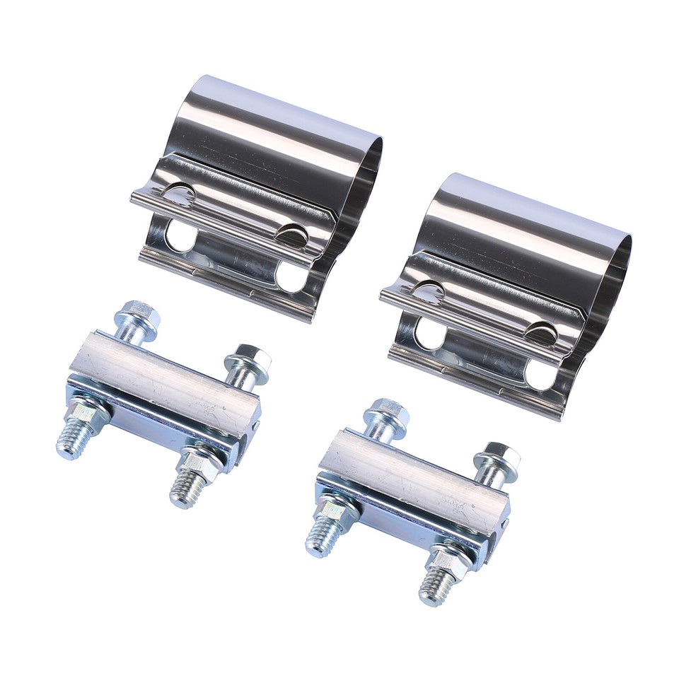 2Pcs 2" Exhaust Band Clamp Step Clamp Stainless Steel Fits Catback ...