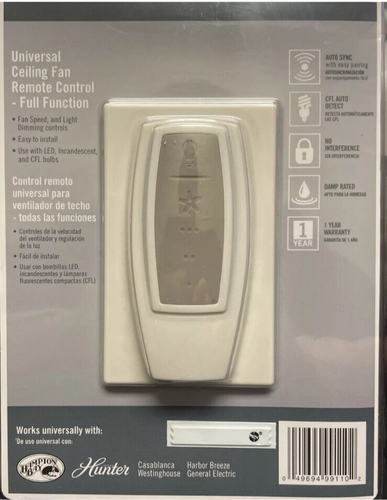 NEW Hampton Bay Hunter Ceiling Fan Speed & Light Dimming Universal ...