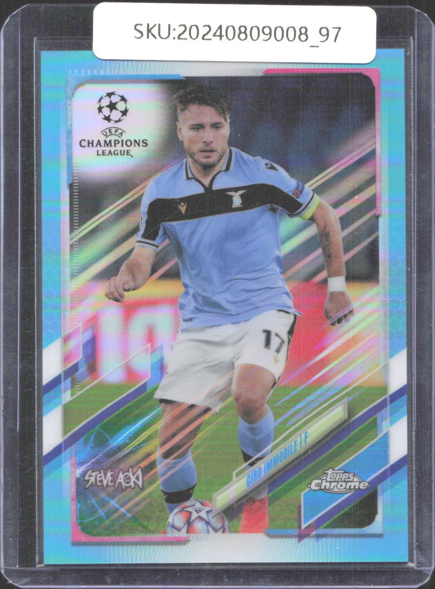 2021 Topps Chrome X Steve Aoki UEFA Ciro Immobile /150 Aqua Refractor ...