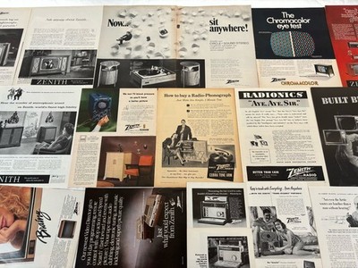 Zenith Electronics 24 Magazine Print Ads 1943 - 1983 Collection | eBay