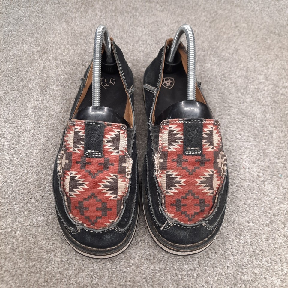 Ariat Cruiser Aztec Shoes Womens Size 9.5 B Black Red Slip On Loafer ...
