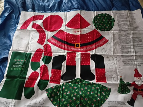 VIP Cranston Holly Jolly Santa Stuffy Screen Print Panel | eBay