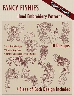 Stitchx Embroidery Fancy Fishies Hand Embroidery Patterns (Poche) | eBay