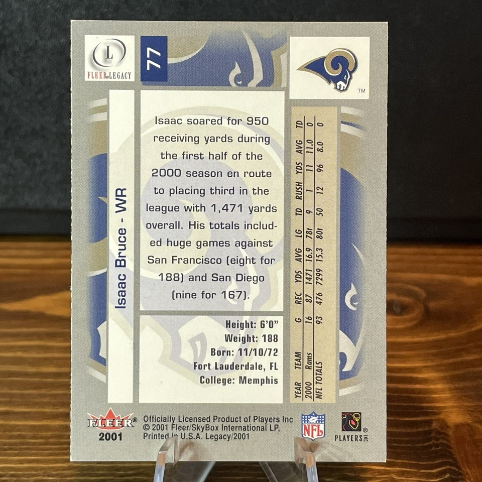 2001 Fleer Legacy #77 Isaac Bruce IP Autograph Rams HOF Auto | eBay