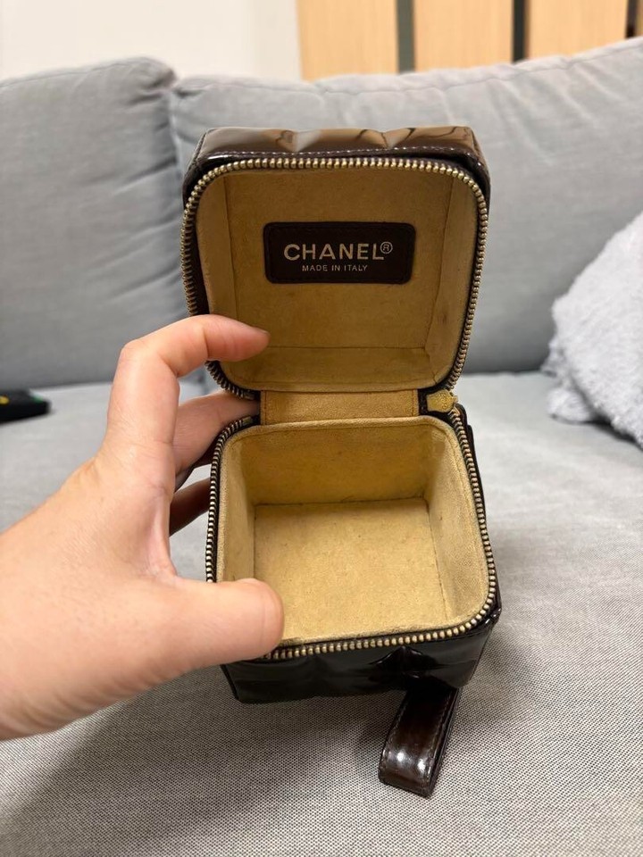 CHANEL Party Bag Enamel Brown Leather Rare Women's Authentic | eBay