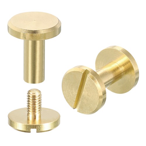 10x12mm Flat Studs Rivet Binding Rivets Screw Back Rivets DIY 15 Sets ...