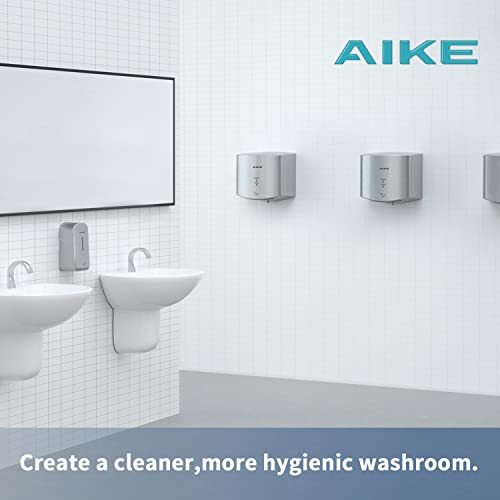AIKE AK2630 Compact Automatic Hand Dryer High Speed Air Wiper 110v ...