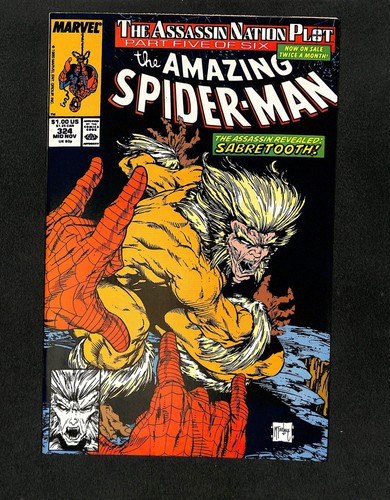Amazing Spider-Man #324 Sabretooth McFarlane Cover! Marvel 1989 | eBay