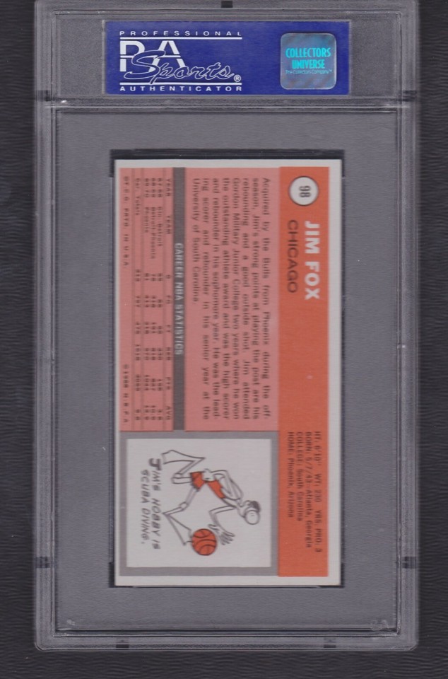 1970 Topps Basketball #98 Jim Fox Bulls PSA 7 NM | eBay