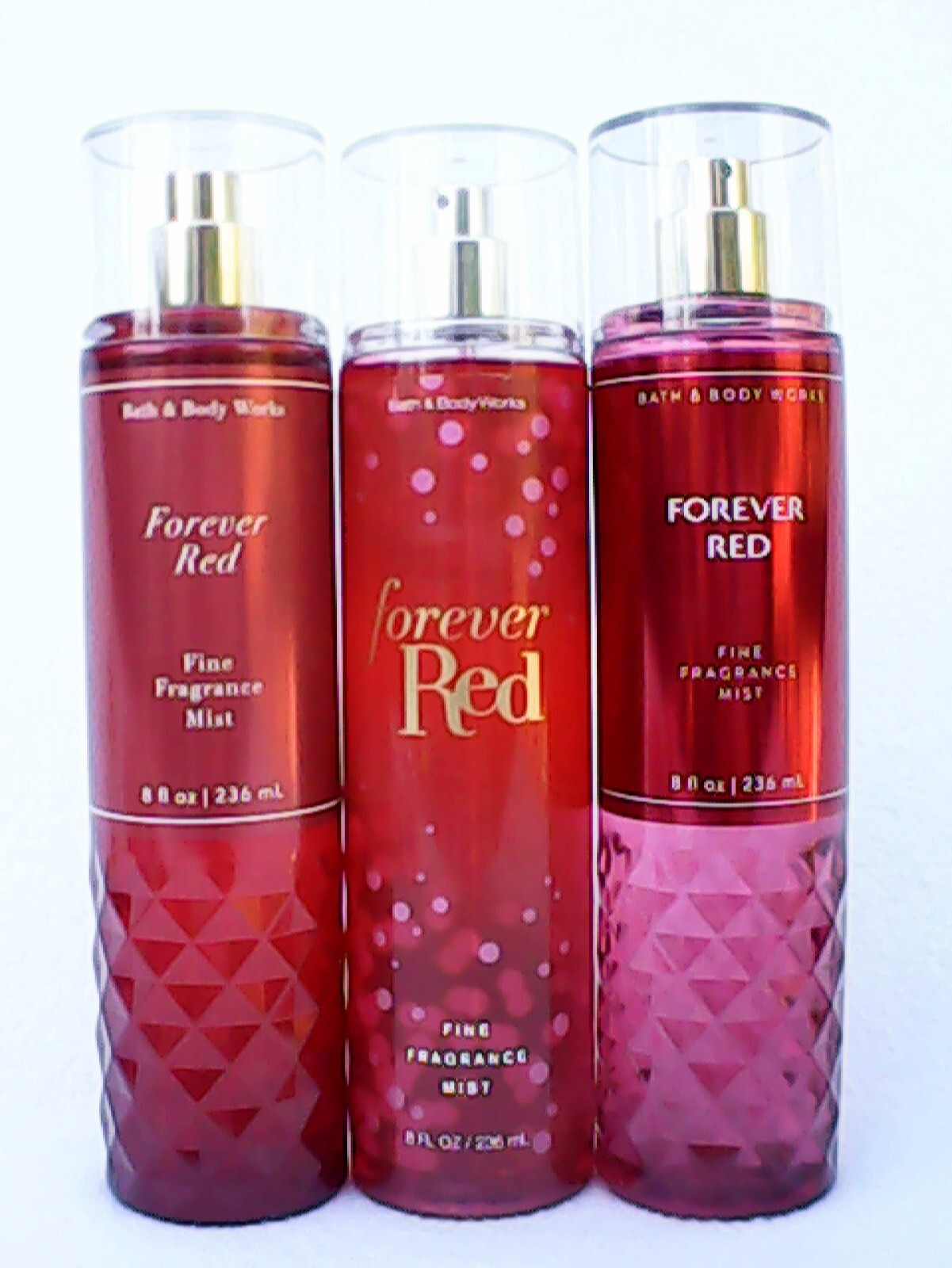 Lot set of THREE Bath & Body Works Forever Red fragrance Mist Perfume ...