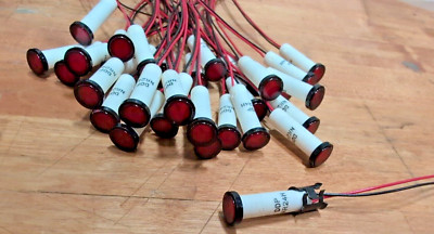 (10) DDP NR24H LED Indicator Lights, Color RED, 24 VDC With Gaskets ...