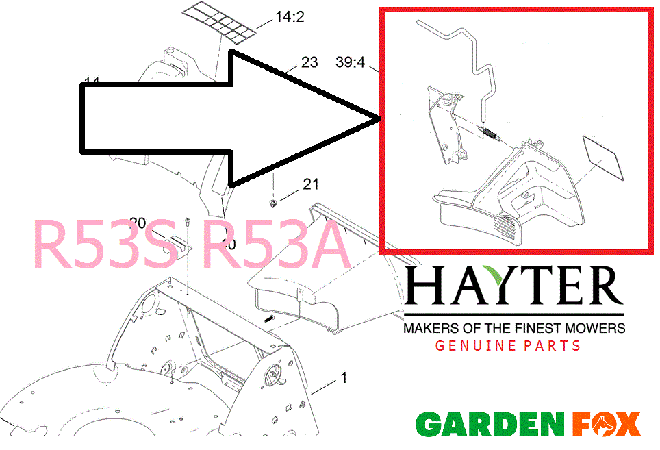 Geninue Hayter R53S 21" Recycler Mower - MULCHING PLUG ASSY - 110-9468 ...
