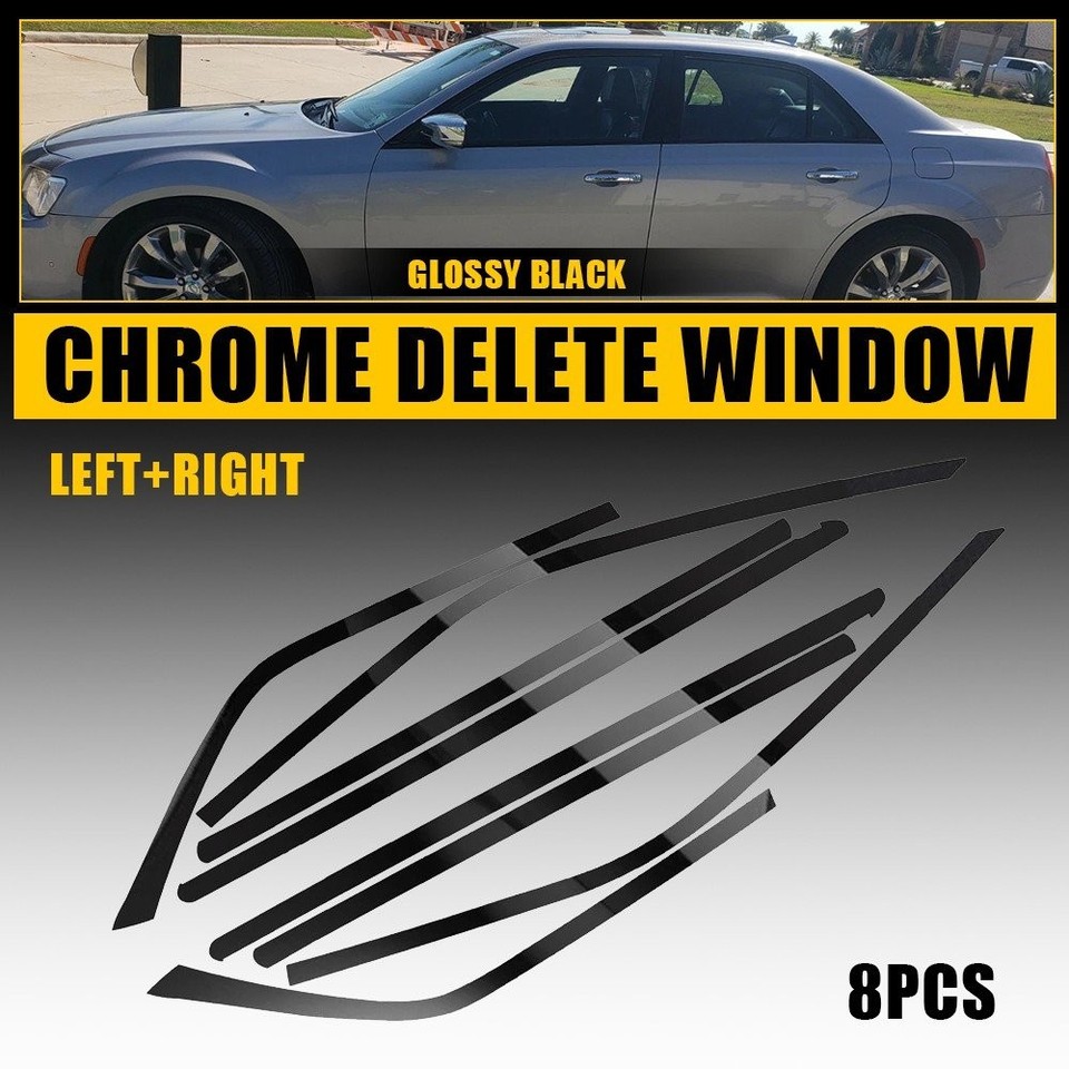 Fit 2011-2023 Chrysler 300 Side Window Delete Decal Blackout Vinyl Film ...