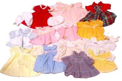 16 pc Lot Vintage Baby / Large Doll Clothes Mostly Dresses 1950s-60s ...