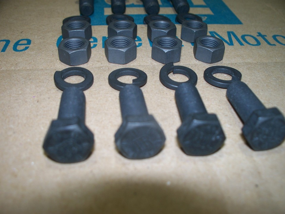 NOS R rear drum backing plate axle retainer bolts & nuts hardware kit ...