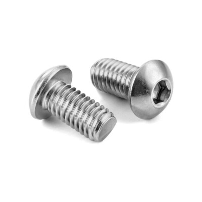 M4 M5 M6 M8 M10 SOCKET BUTTON SCREWS A2 STAINLESS DOME HEAD BOLT HEX ...