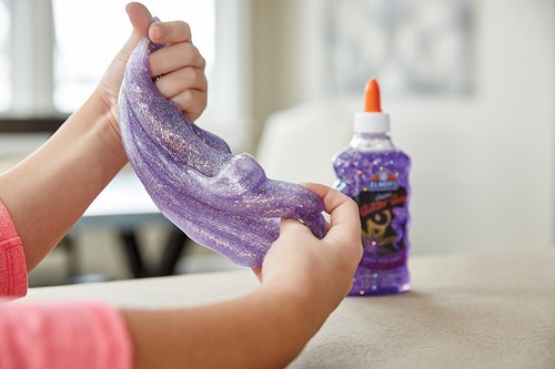 Elmer's CLASSIC GLITTER GLUE | BLUE COLOR Washable CRAFT SCHOOL PROJECT ...