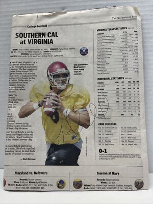 Mark Sanchez 2008 Washington Post Article autograph USC Trojans | eBay