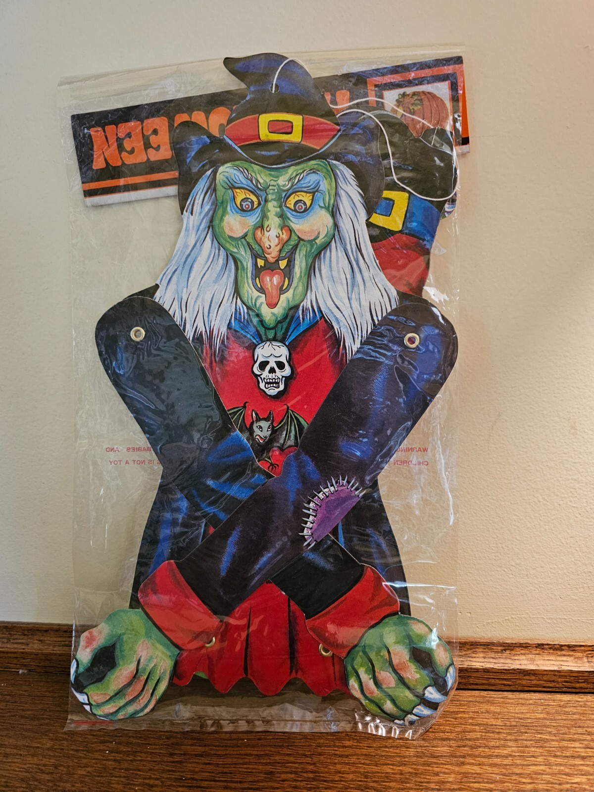 Vintage Witch Die Cut Jointed 24" Halloween Decoration Party Diecut ...