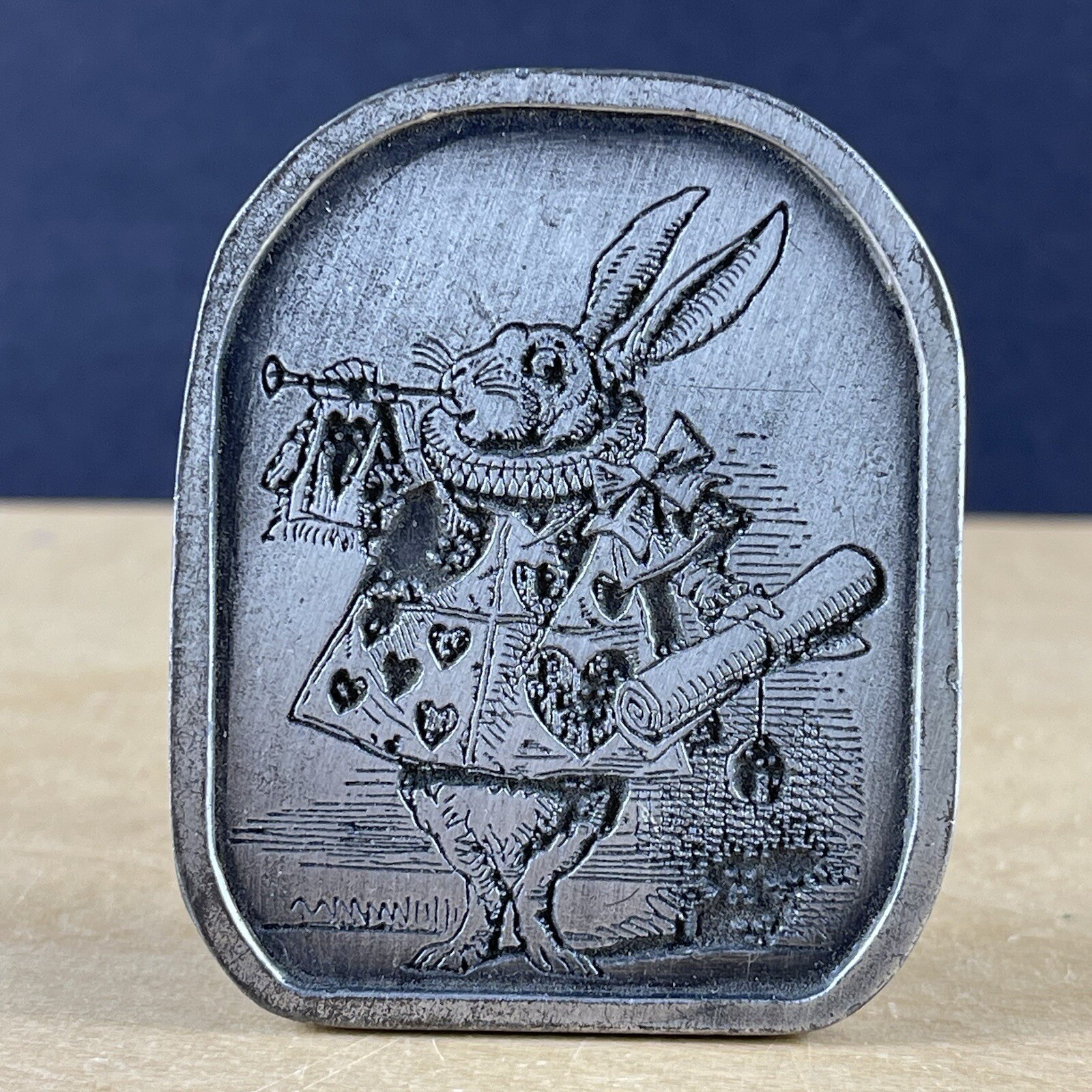 Vintage 1974 Alice In Wonderland White Rabbit Pewter … - Gem