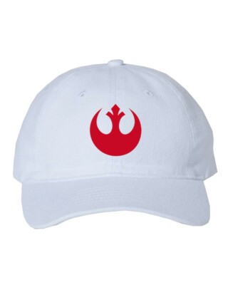 Star Force Rebel Alliance Red Logo Heat Pressed Hat - Adult White ...