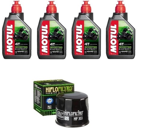 Service Filter + 4LT Expert 10W40 Motul Kawasaki EN500 C2 Vulcan 500 ...