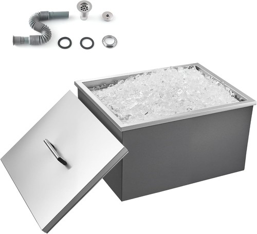 Drop in Ice Chest, Stainless Steel Drop in Cooler, Commercial Ice Bin ...