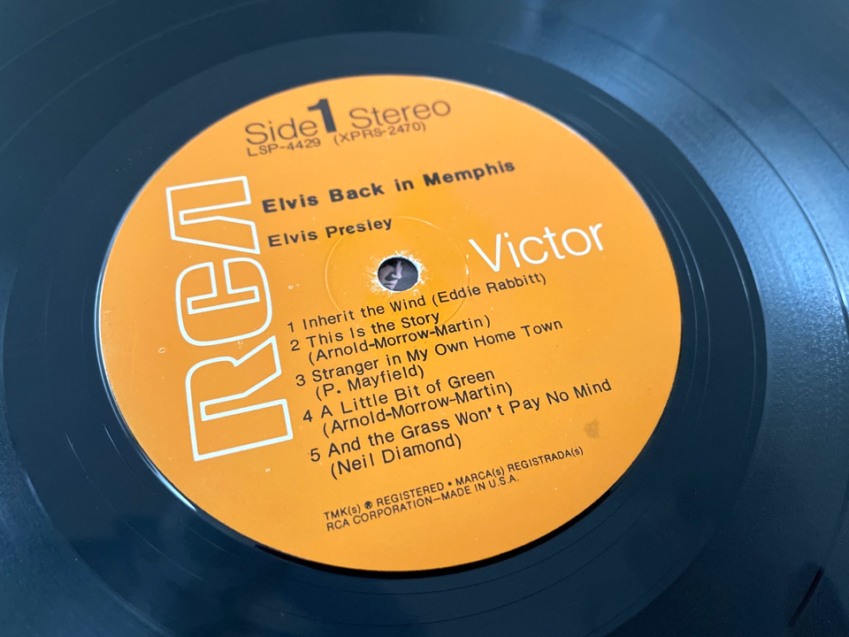 Elvis Presly Elvis Back In Menphis LSP-4429 (XPRS-2470) RCA Victor ...