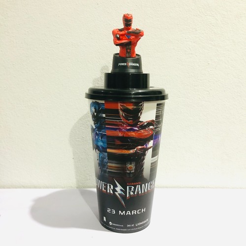 Power Rangers Cup 44oz.Topper Red Ranger Movie 2017 Cinemas Theatres | eBay