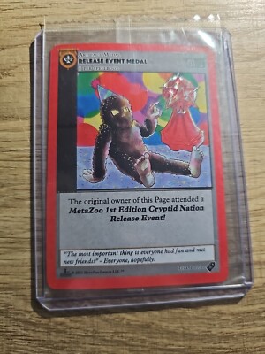 MetaZoo 1st Edition Release Event Medal Factory Sealed Card Cryptid | eBay