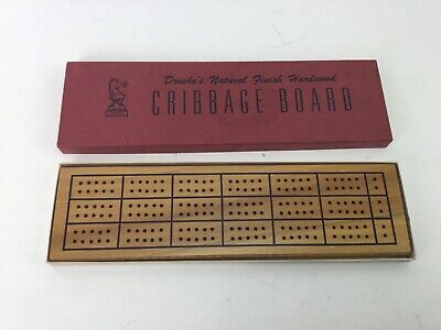 Drueke's Cribbage Board Game in Original Box No 28 Hardwood 3 Player ...