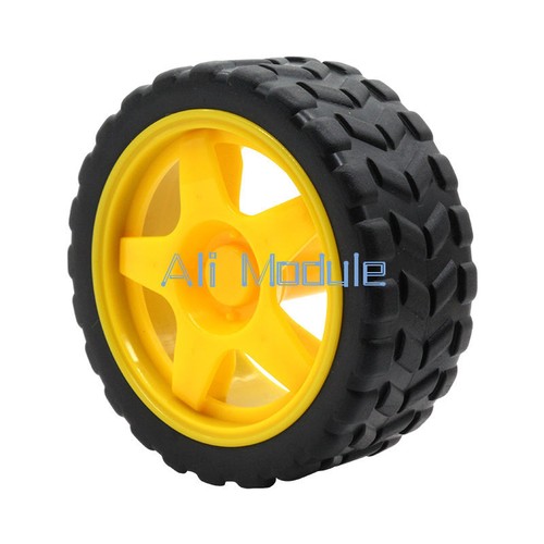 Small Smart Car Model Robot Plastic Tire Wheel 65x26mm For Arduino New ...